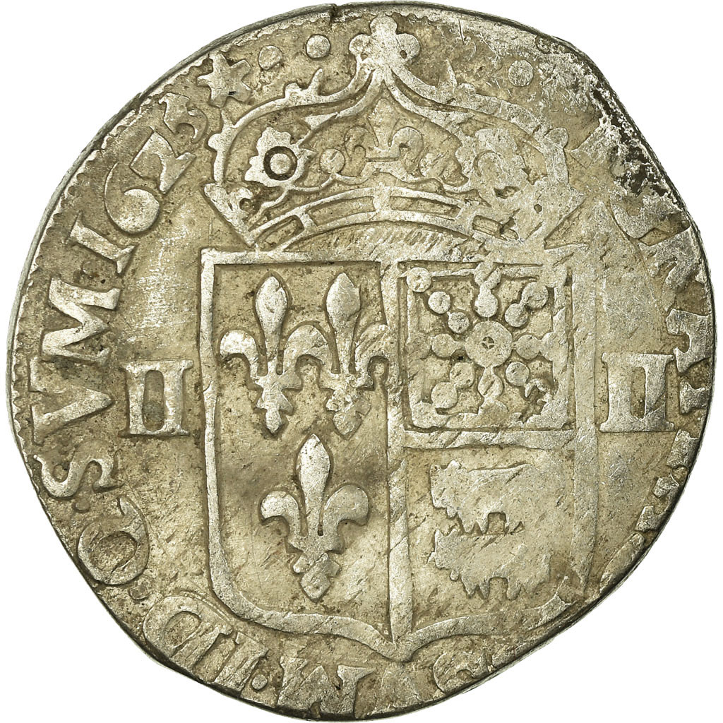 Coin, France, Louis XIII, 1/4 Écu de Béarn, 1/4 Ecu, 1623, Pau,