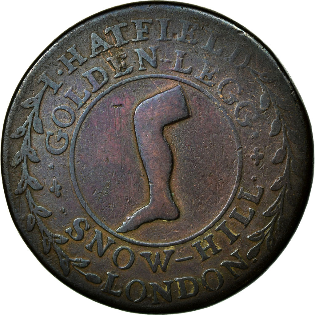 Coin, Great Britain, Middlesex, Hatfield's, Halfpenny Token, 1795,