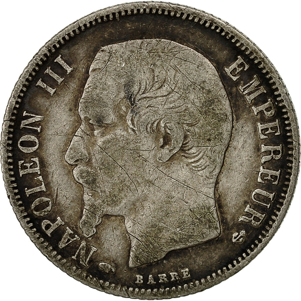 Coin, France, Napoleon III, Napoléon III, Franc, 1856, Paris,