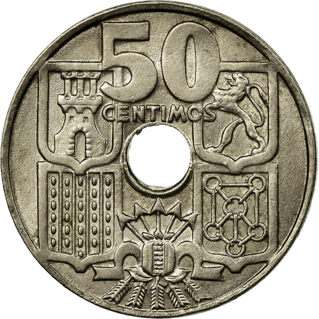 Coin, Spain, Francisco Franco, caudillo, 50 Centimos, 1964, | European ...