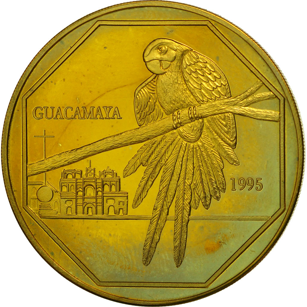 Coin, Guatemala, 50 Quetzales, 1995, Tower, , Brass, KM:3a.1 | North ...