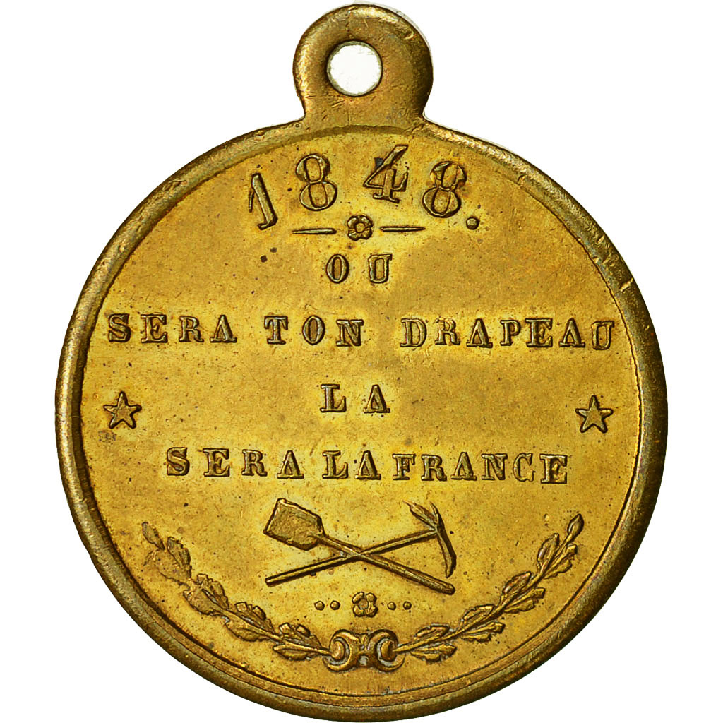 France, Medal, Colonization of Algeria, 1848, Brass, | Tokens & Medals