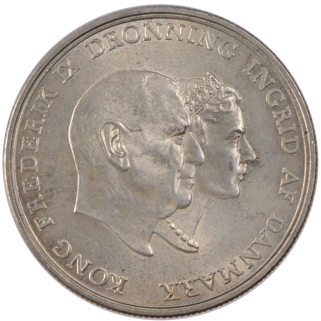 Coin, Denmark, Frederik IX, 5 Kroner, 1960, Copenhagen, , Silver