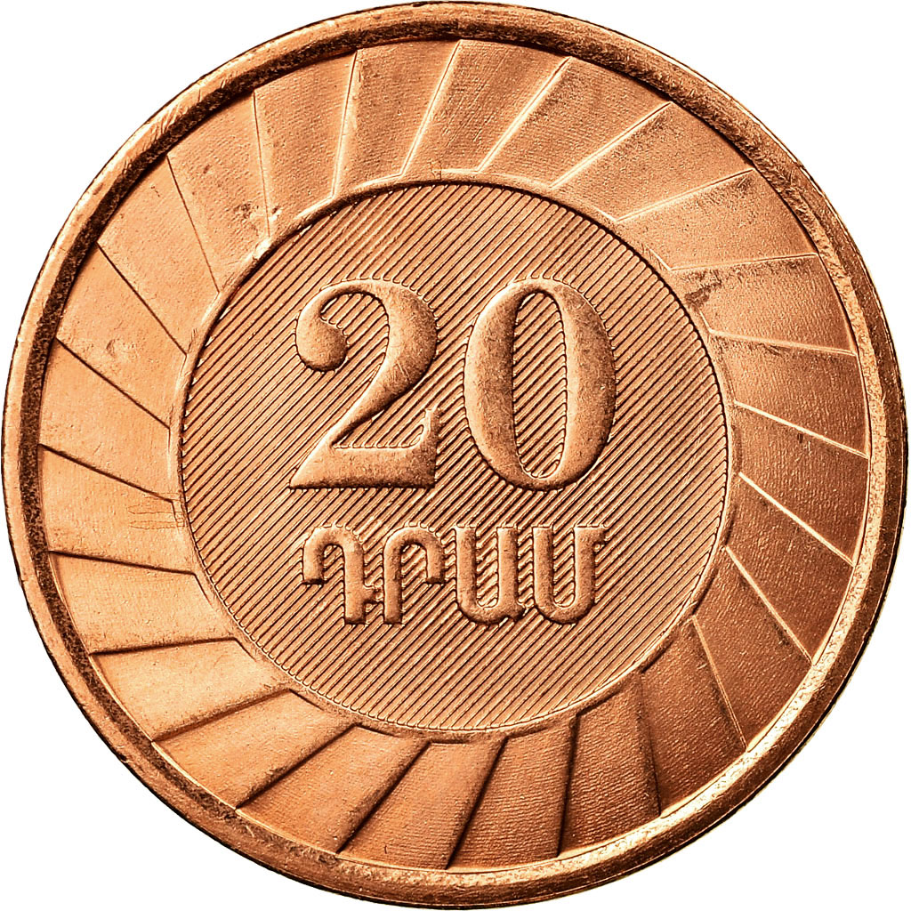 Coin, Armenia, 20 Dram, 2003, , Copper Plated Steel, KM:93 | European Coins
