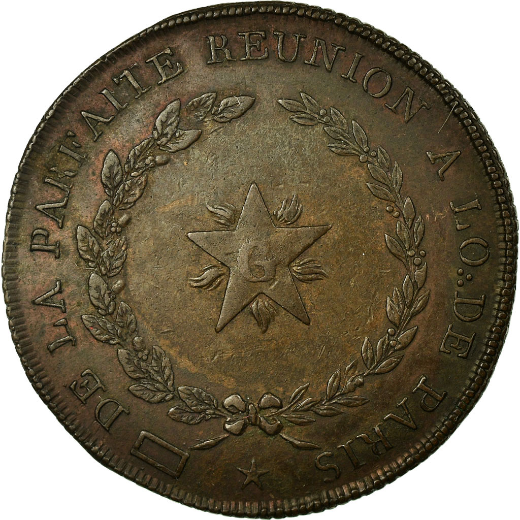 France, Token, Masonic, Loge de la Parfaite Réunion, Orient de Paris, 1802