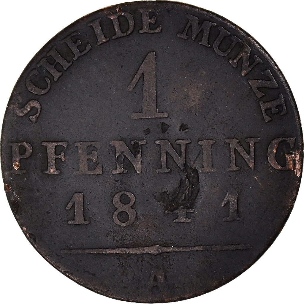 Coin, German States, Pfennig, 1841, Berlin, Prussia, , Copper