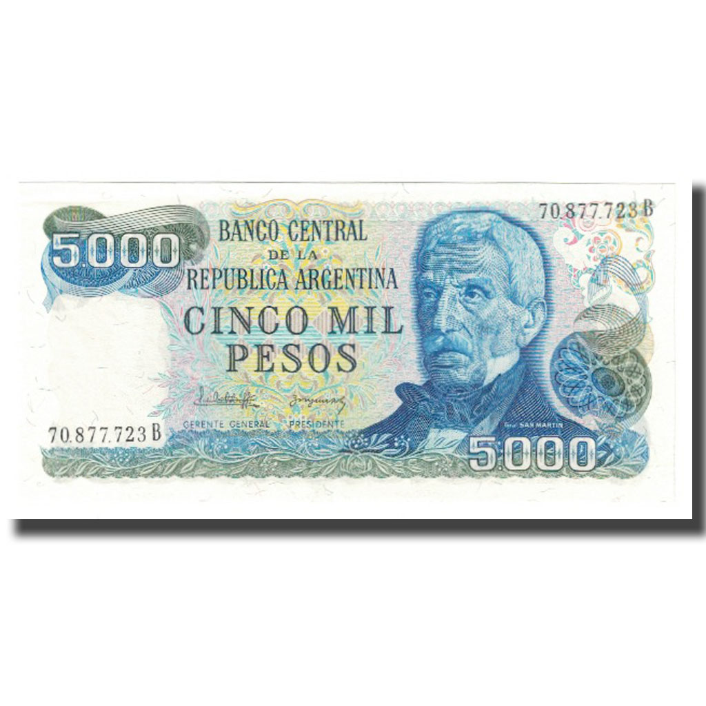 Banknote, Argentina, 5000 Pesos, KM:305a, UNC(65-70) | World Paper Money
