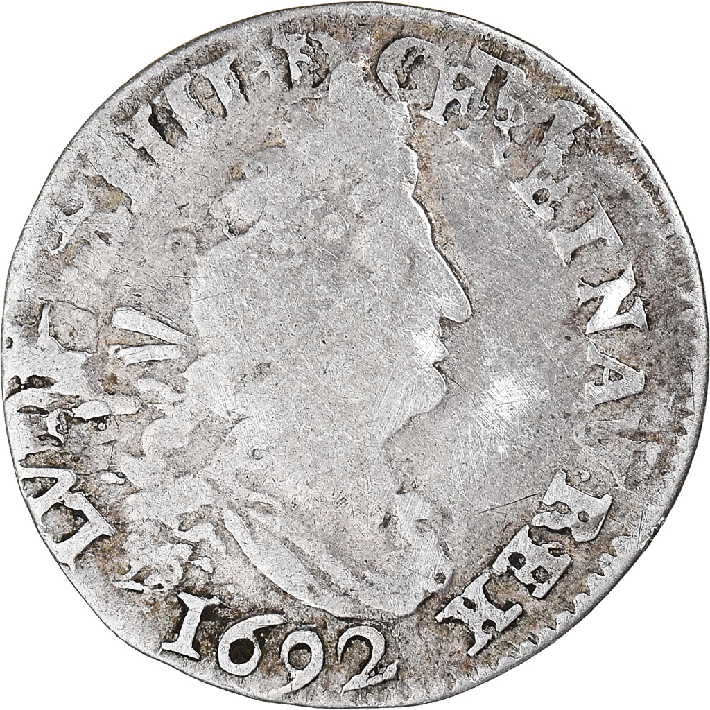 Coin, France, Louis XIV, 4 Sols aux 2 L, 4 Sols 2 Deniers, 1692, La ...