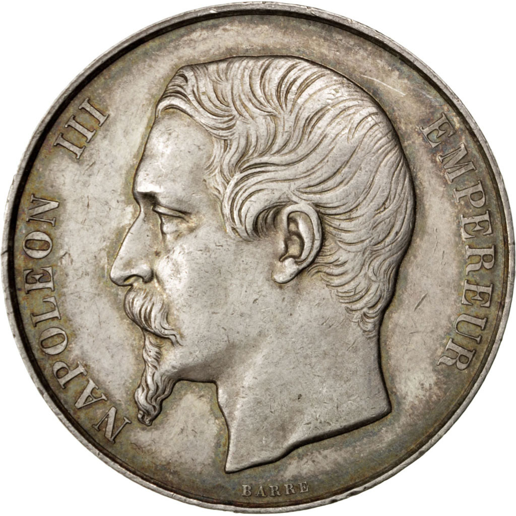 France, Medal, Second French Empire, Silver, Barre, | Tokens & Medals