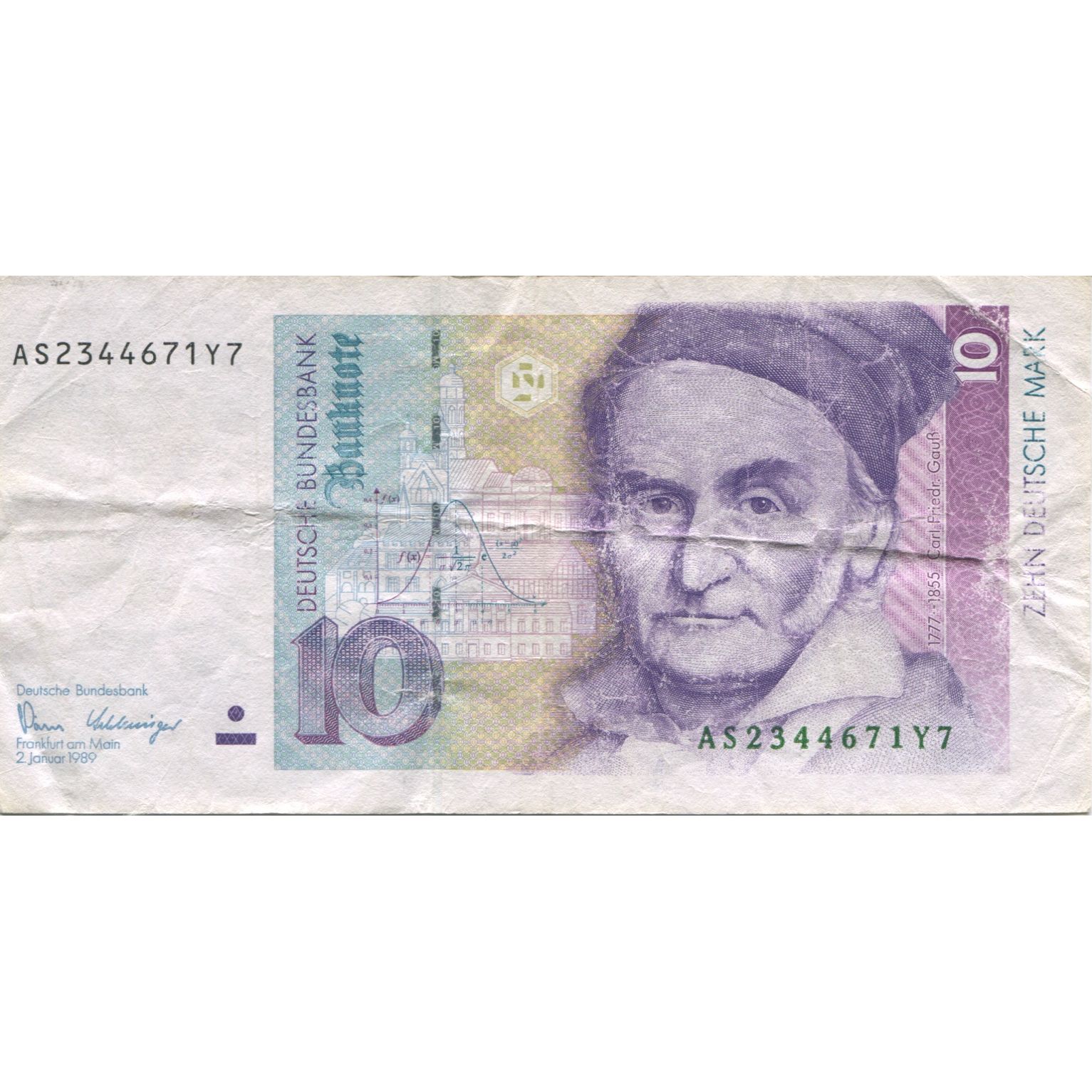 Banknote, GERMANY - FEDERAL REPUBLIC, 10 Deutsche Mark, 1989, 1989-01-02