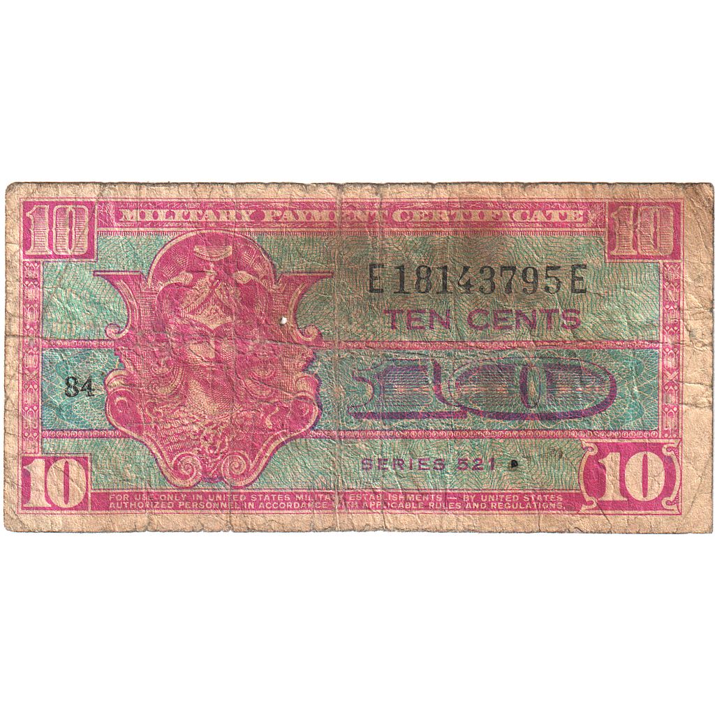 United States, 10 Cents, VF(20-25) | US Paper Money