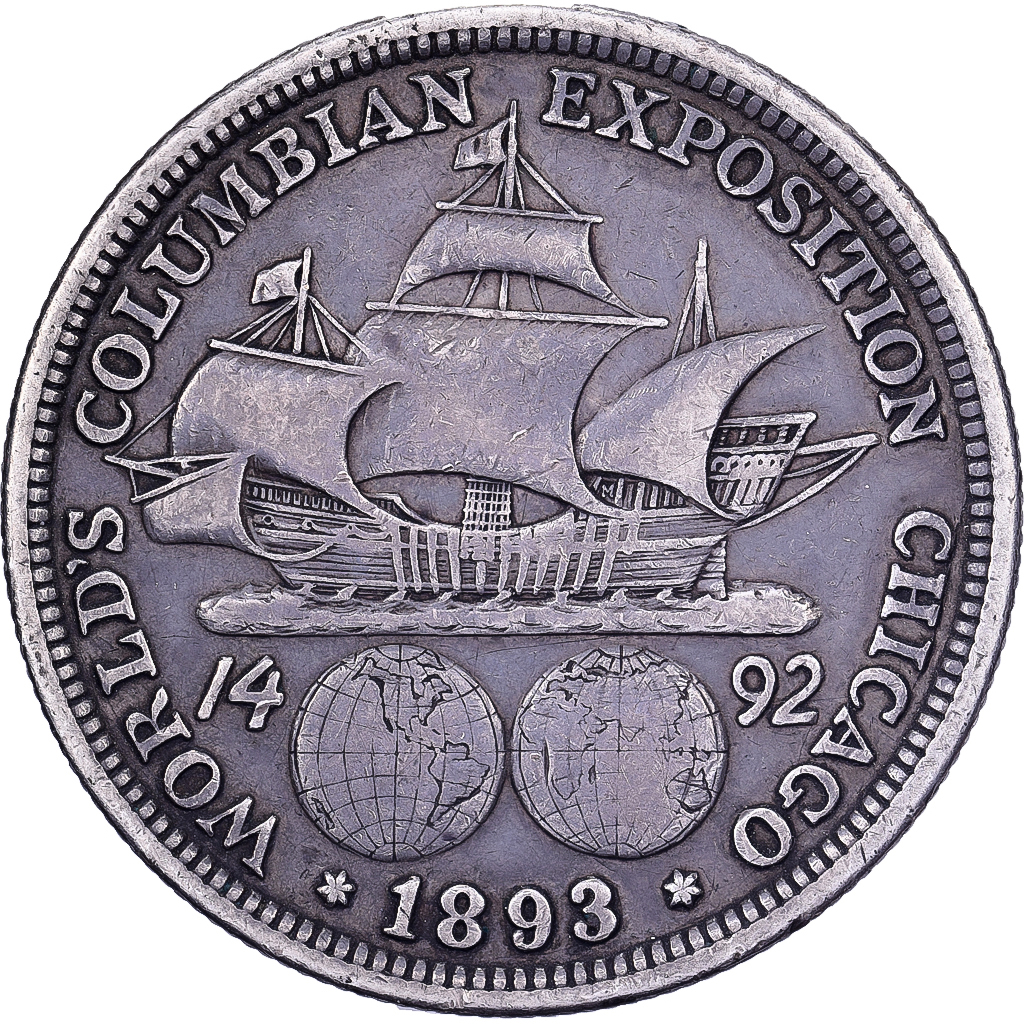 United States, Half Dollar, 1893, Philadelphia, Columbian Exposition ...