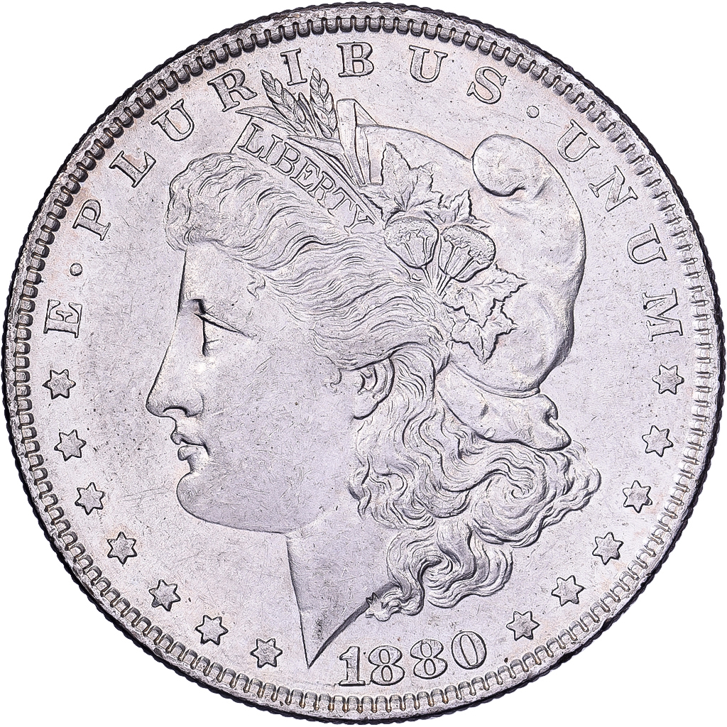 United States, Dollar, Morgan, 1880, U.S. Mint, Silver, , KM:110