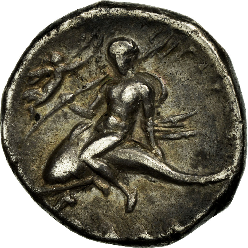 Coin, Taras, son of Poseidon, Didrachm, Tarentum, , Silver, SNG