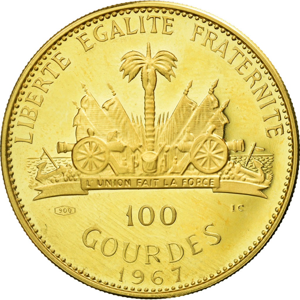 Coin, Haiti, 100 Gourdes, 1967, , Gold, KM:69 | North & Central ...