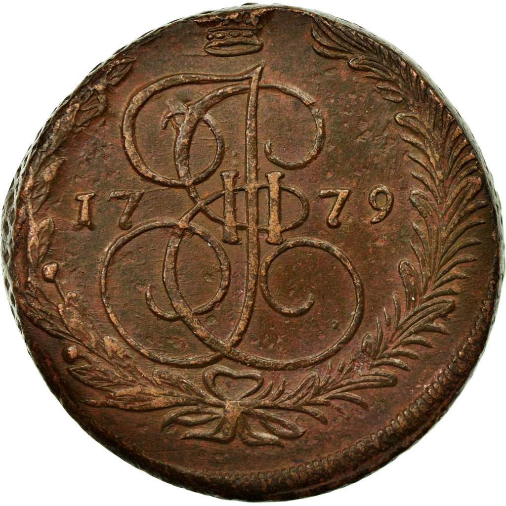 Coin, Russia, Catherine II, 5 Kopeks, 1779, Ekaterinbourg, , Copper