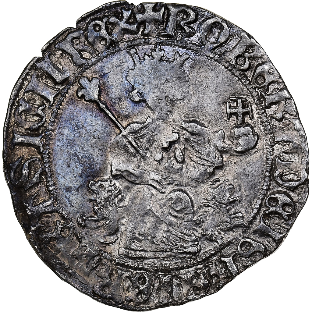 Kingdom of Naples, Robert d'Anjou, Gigliato, 1309-1343, Naples, Silver