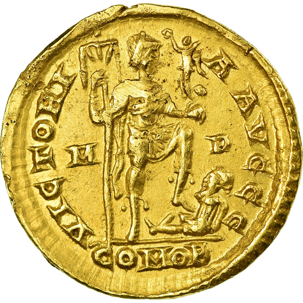 Coin, Honorius, Solidus, 395-402, Milan, , Gold, RIC:1206C | Roman ...