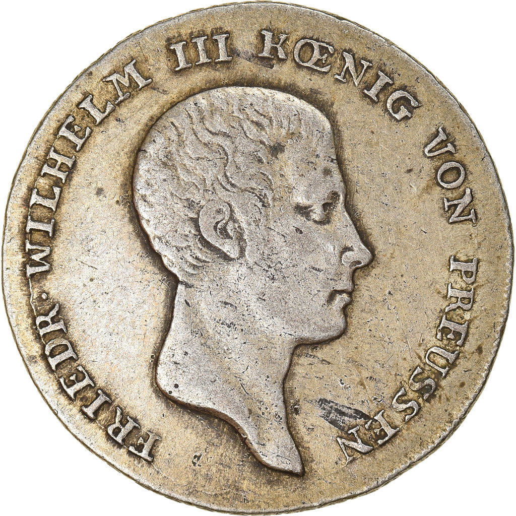 Coin, German States, PRUSSIA, Friedrich Wilhelm III, 1/6 Thaler, 1813 ...