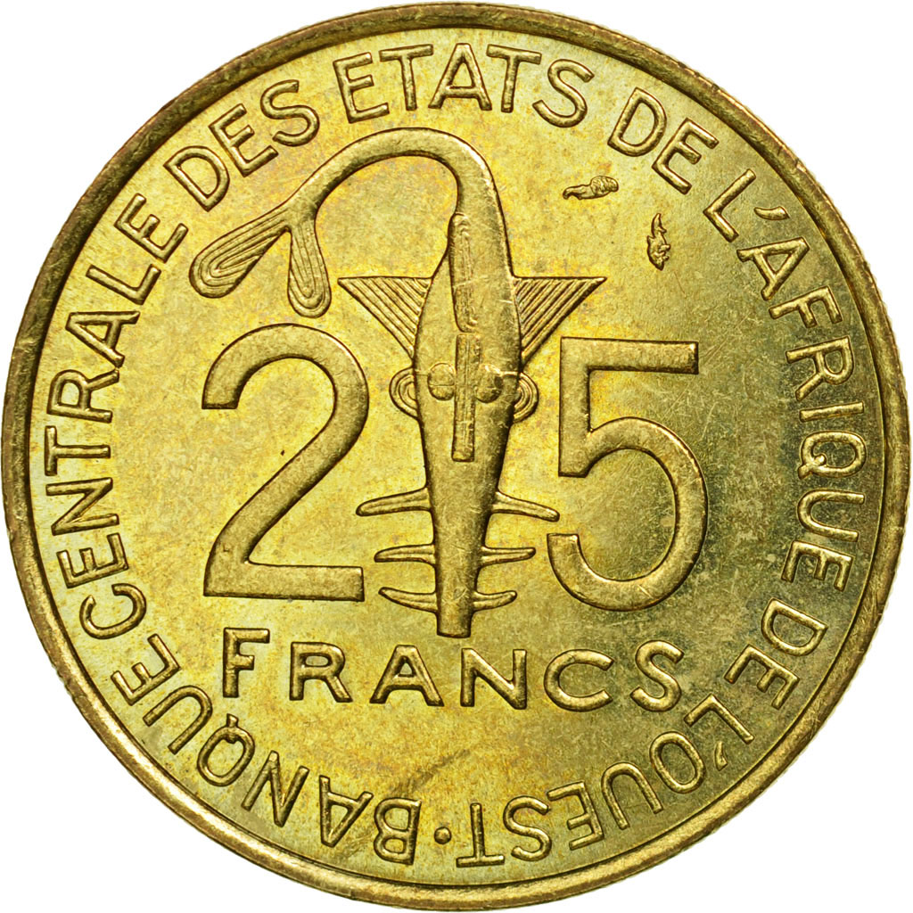 Coin, West African States, 25 Francs, 1979, Paris, , Aluminum-Bronze