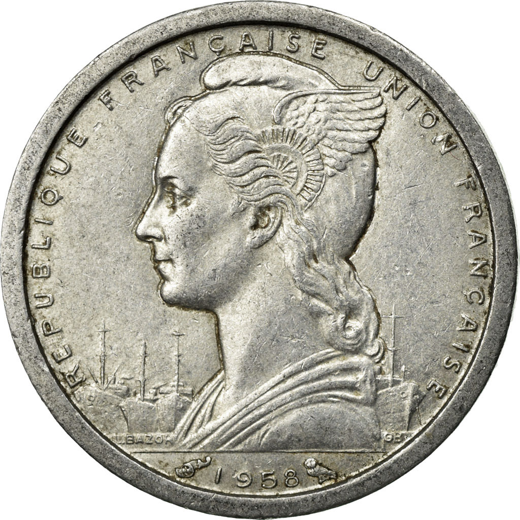 Coin, Madagascar, Franc, 1958, Paris, , Aluminum, KM:3 | African Coins