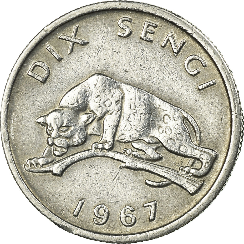 Coin, CONGO, DEMOCRATIC REPUBLIC, 10 Sengis, 1967, Paris, , Aluminum