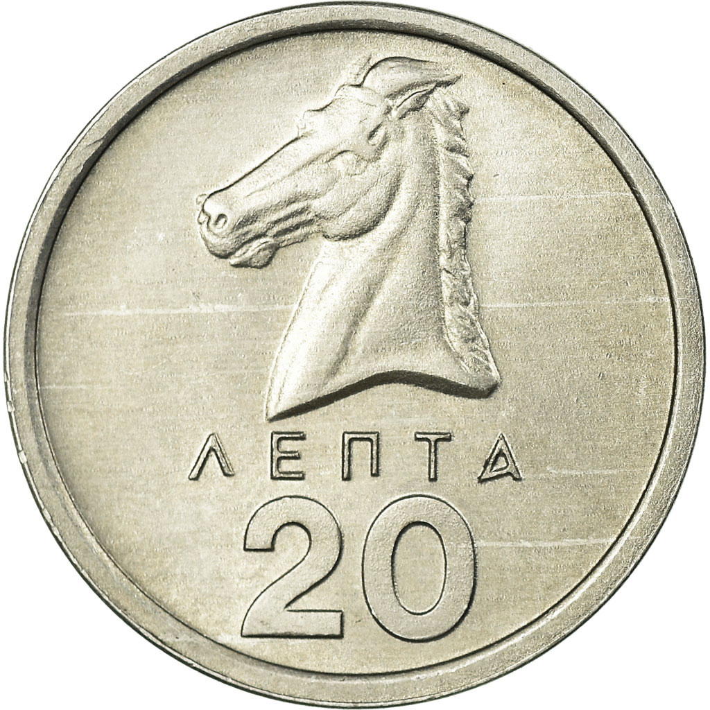 Coin, Greece, 20 Lepta, 1976, , Aluminum, KM:114 | European Coins