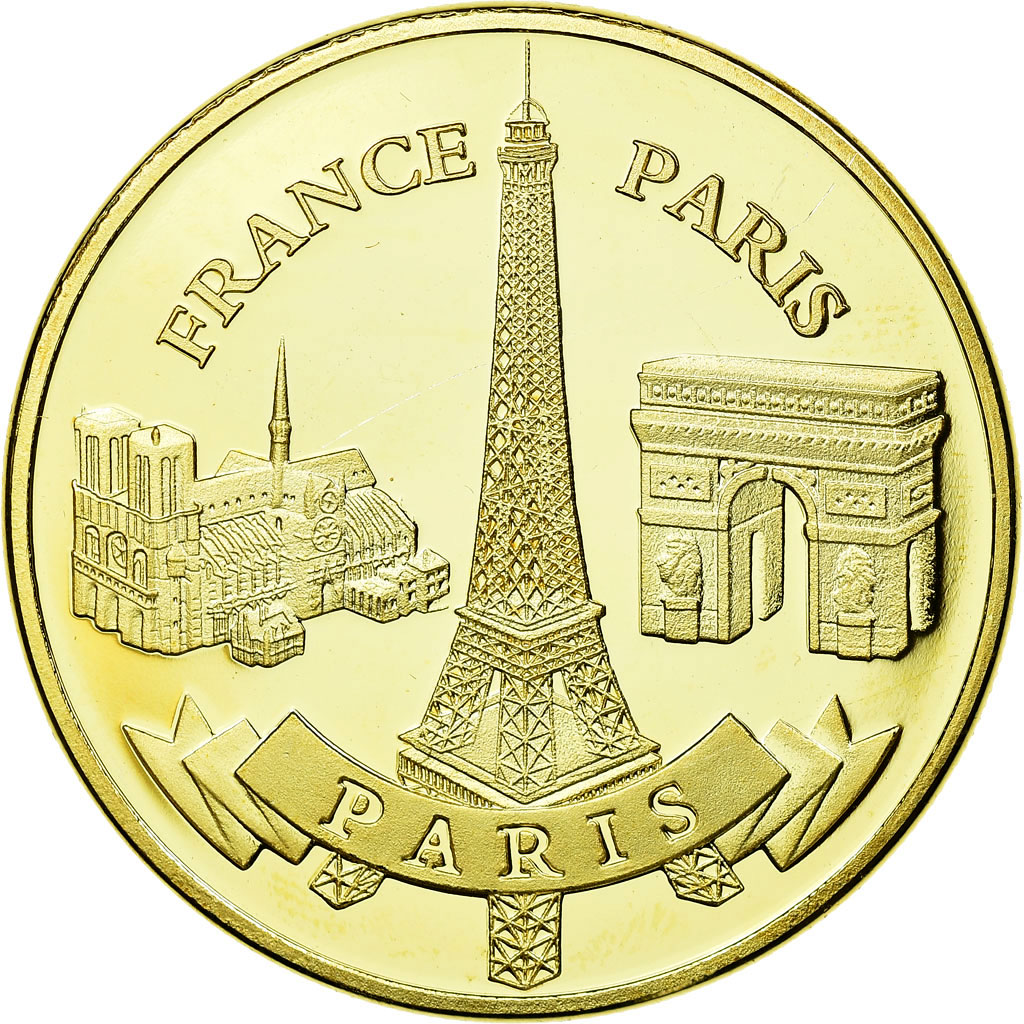 France, Token, Touristic token, Paris - Les 3 monuments, Souvenirs et