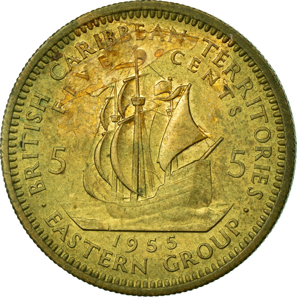 Coin, East Caribbean States, Elizabeth II, 5 Cents, 1955, | North ...