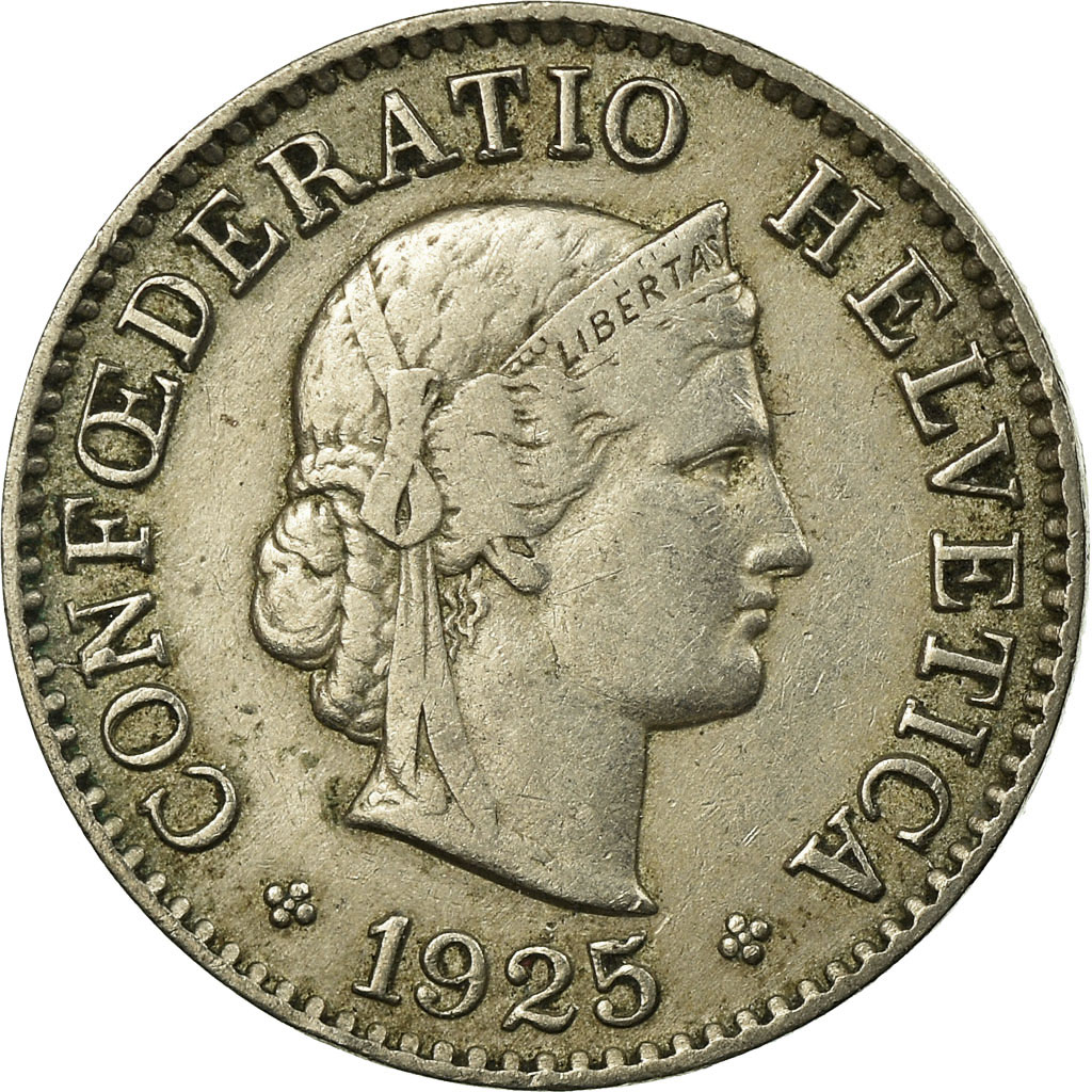 Coin, Switzerland, 5 Rappen, 1925, Bern, , Copper-nickel, KM:26