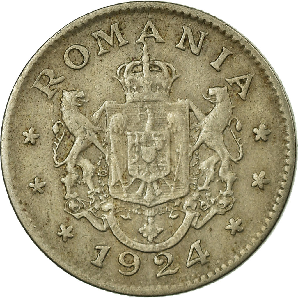 Coin, Romania, Ferdinand I, Leu, 1924, , Copper-nickel, KM:46