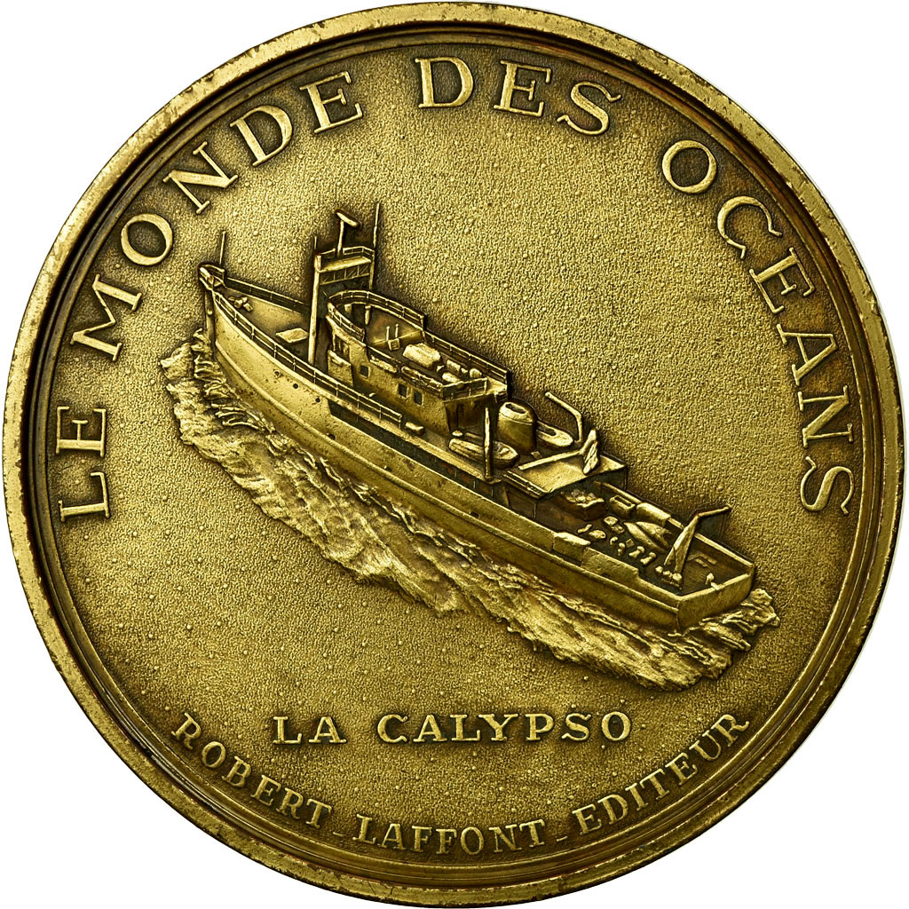 France, Medal, Commandant Jacques Yves Cousteau, Duboc, , Bronze