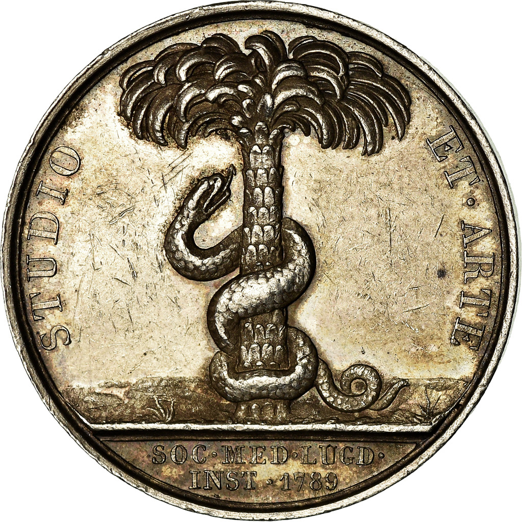 France, Token, Médecine, Hippocrate, Lyon, Barre, , Silver | Tokens ...