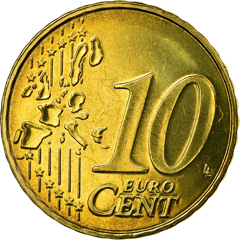 Belgium, 10 Euro Cent, 2001, , Brass, KM:227 | European Coins