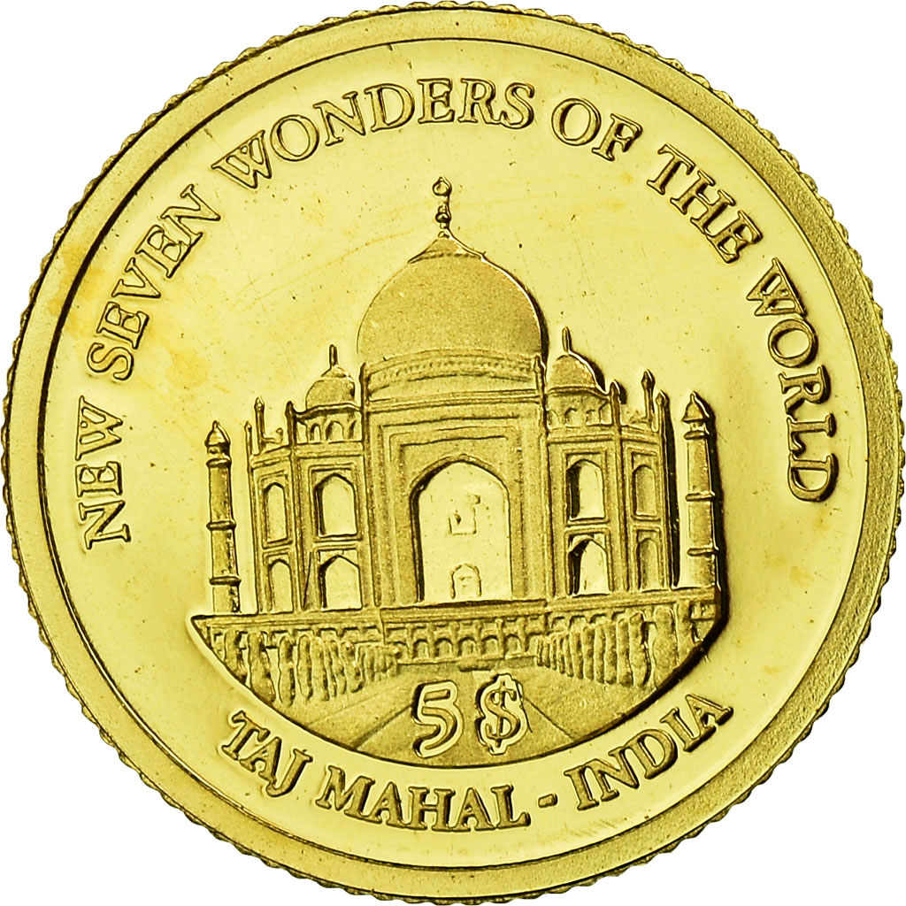 Coin, Solomon Islands, Elizabeth II, Taj Mahal, 5 Dollars, 2011, B.H. Mayer