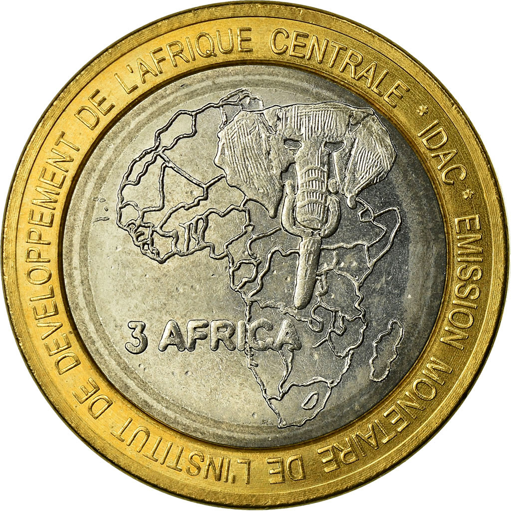 Coin, Chad, 4500 CFA Francs-3 Africa, 2015, Paris, , Bi-Metallic