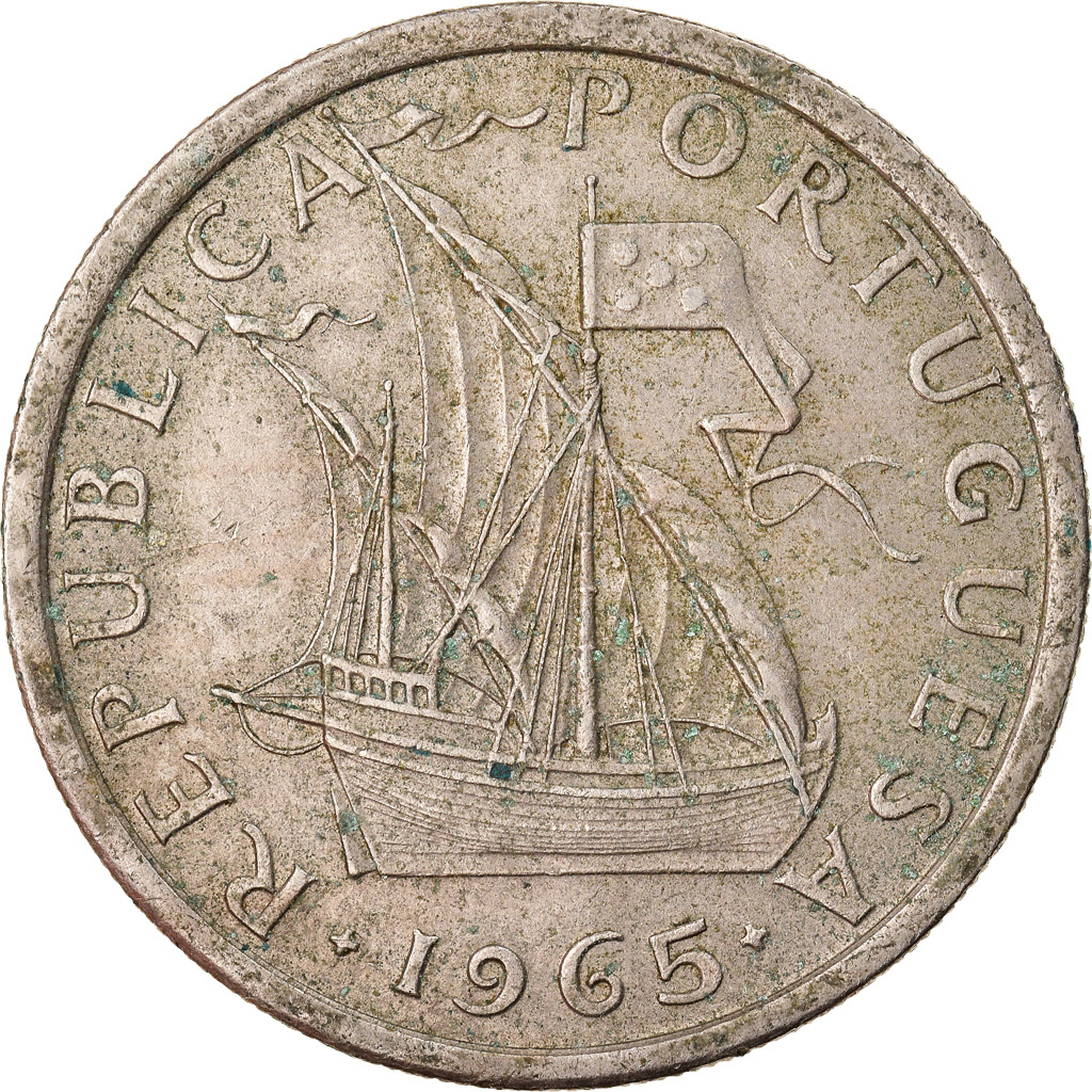 Coin, Portugal, 5 Escudos, 1965, , Copper-nickel, KM:591 | European Coins