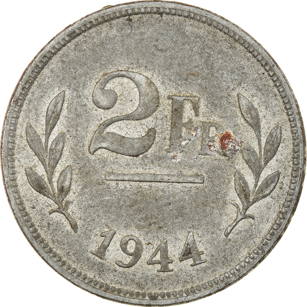Coin, Belgium, 2 Francs, 2 Frank, 1944, , Zinc Coated Steel, KM:133