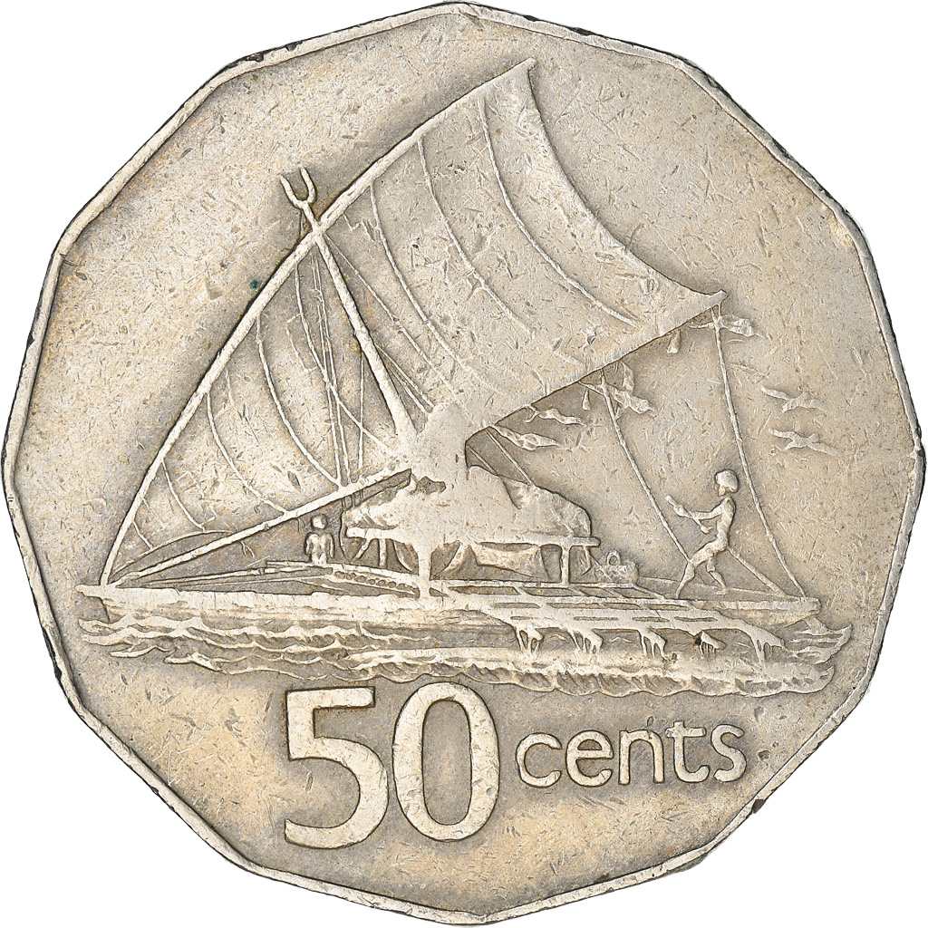 Coin, Fiji, Elizabeth II, 50 Cents, 1976, , Copper-nickel, KM:36