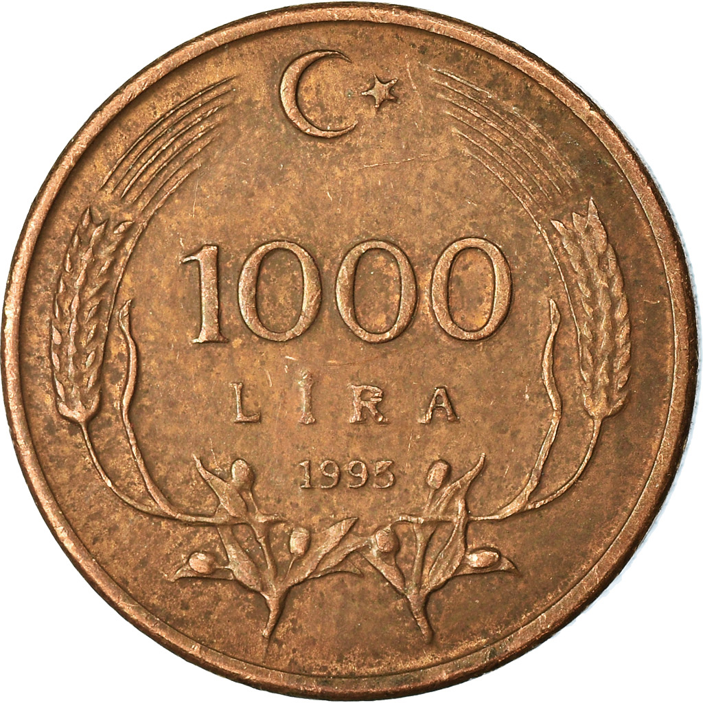[#763635] moneda, turquía, 1000 lira, 1995, mbc - Compra venta en ...