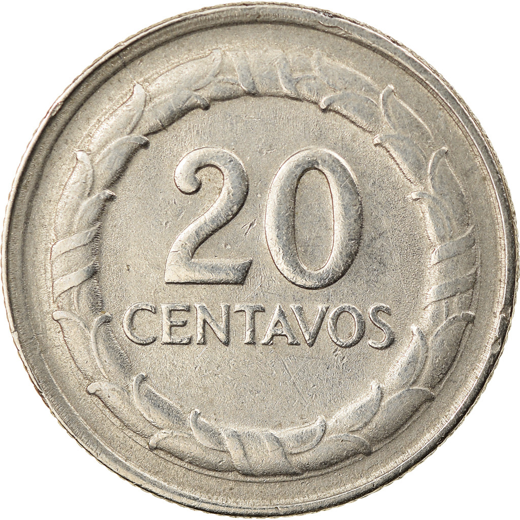 [#768384] moneda, colombia, 20 centavos, 1968, - Compra venta en ...