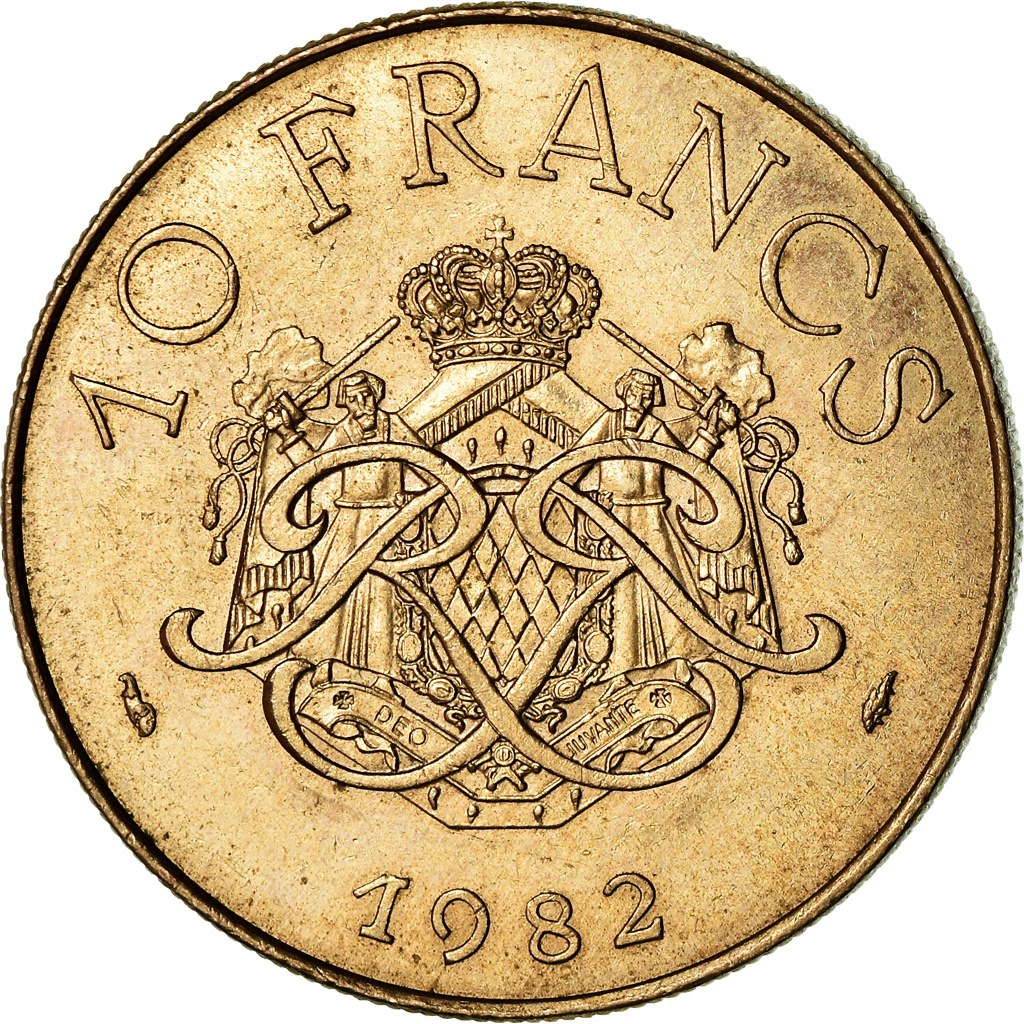Coin, Monaco, Rainier III, 10 Francs, 1982, , Copper-Nickel-Aluminum