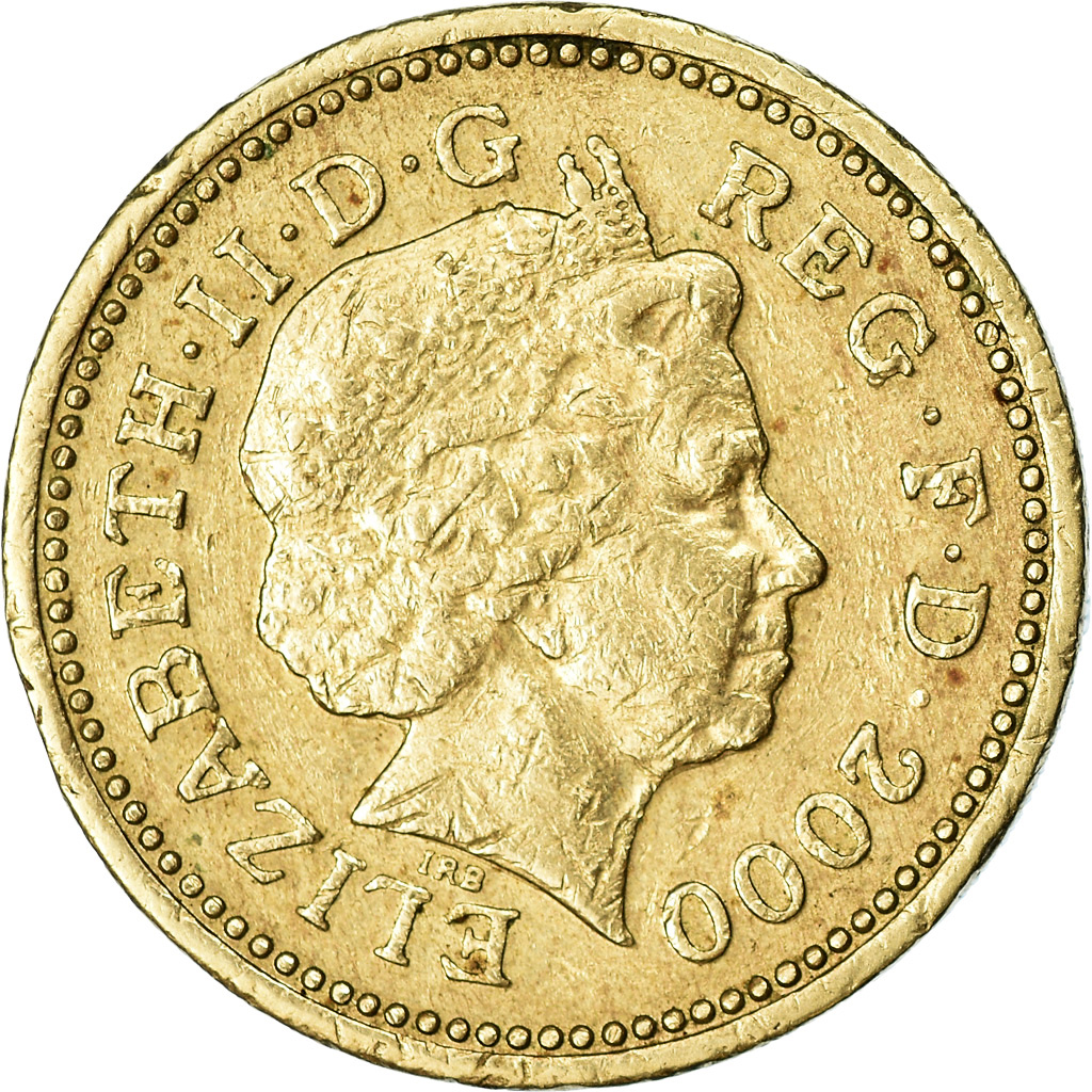Coin, Great Britain, Elizabeth II, Pound, 2000, British Royal Mint,