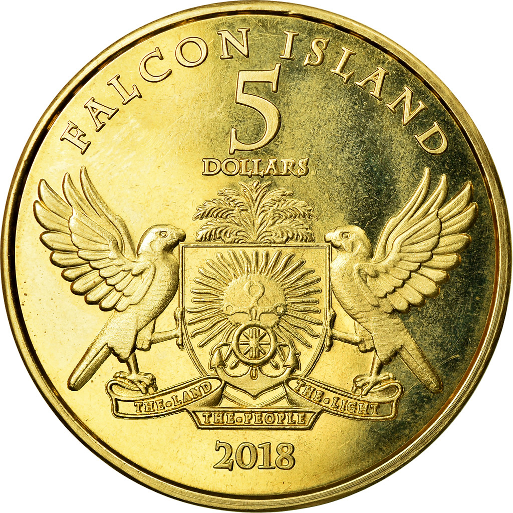 Coin, Australia, 5 Dollars, 2018, Falcon Islands - Aigle royal, , Brass