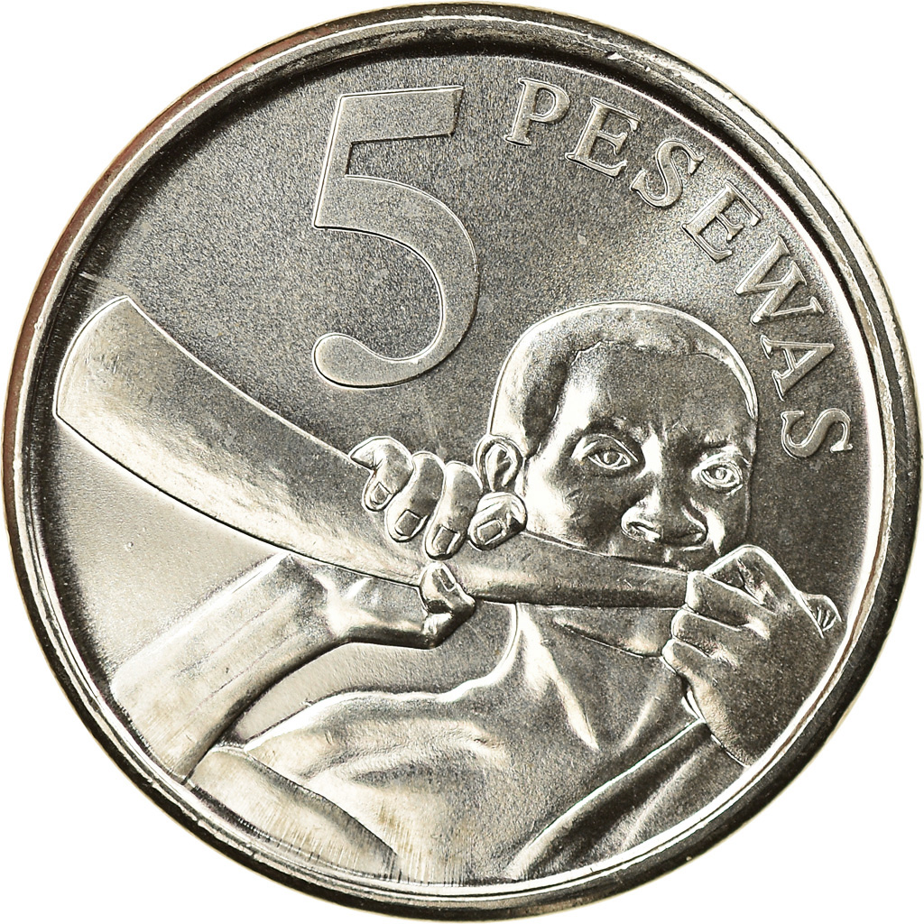 Coin, Ghana, 5 Pesewas, 2007, BU, , Nickel Clad Steel, KM:38 | African ...