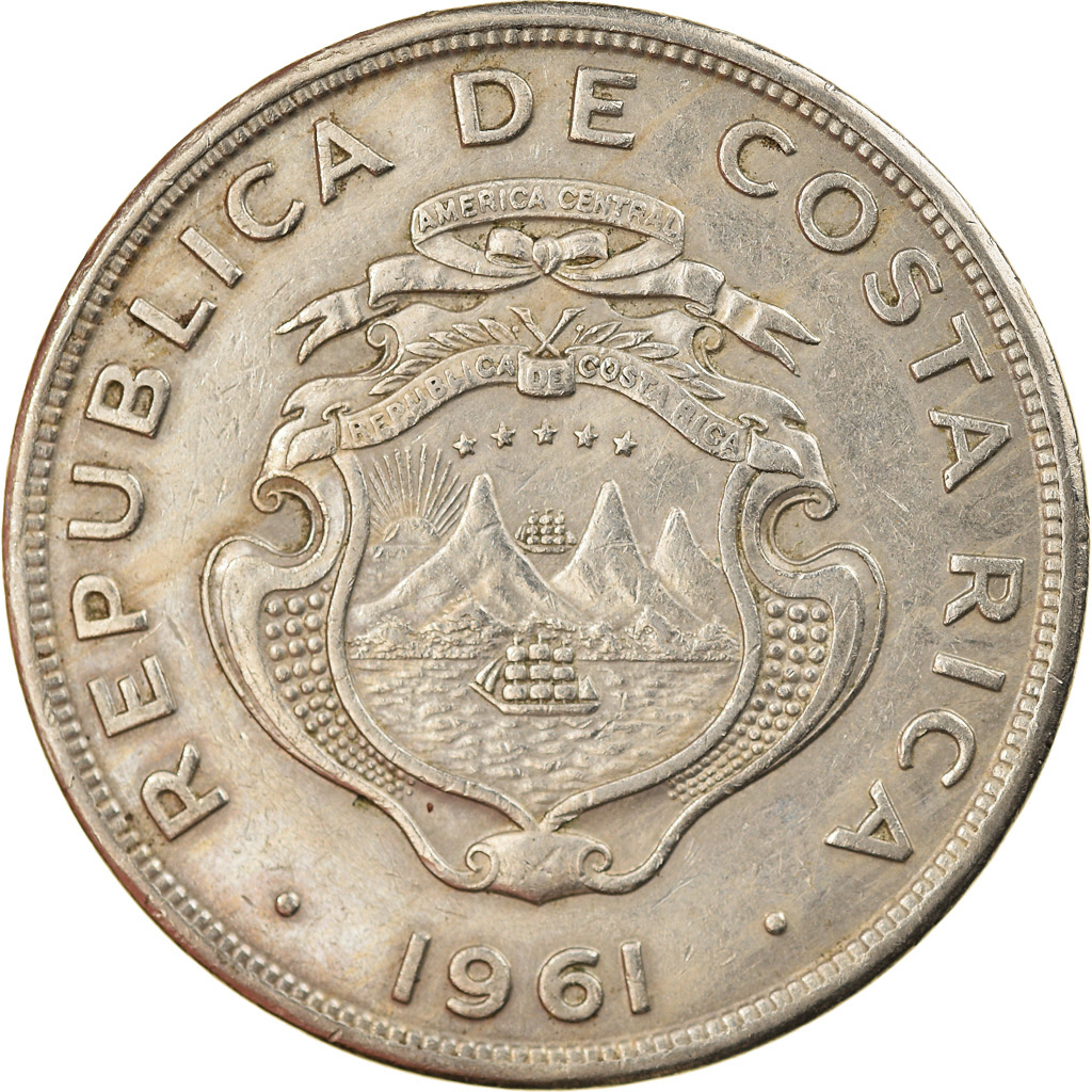 Coin, Costa Rica, 2 Colones, 1961, , Copper-nickel, KM:187.1a