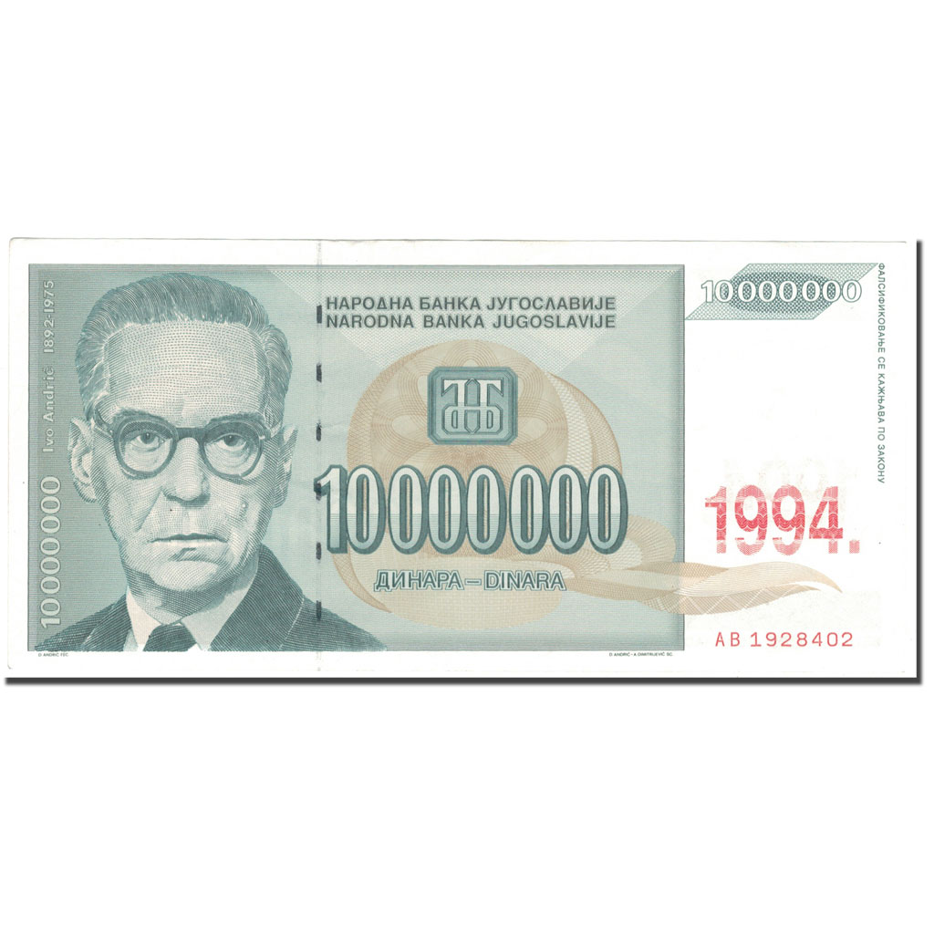 [#804384] billete, 10,000,000 dinara, 1994, yug - Compra venta en ...