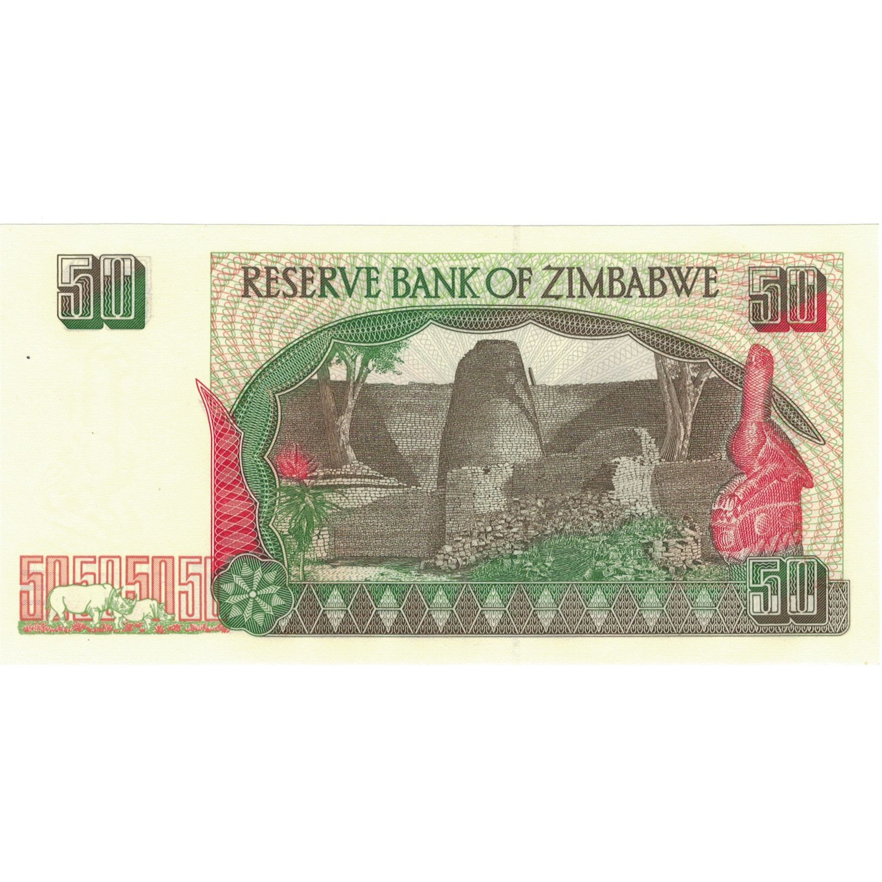 Banknote, Zimbabwe, 50 Dollars, 1994, 1994, KM:8a, UNC(65-70)