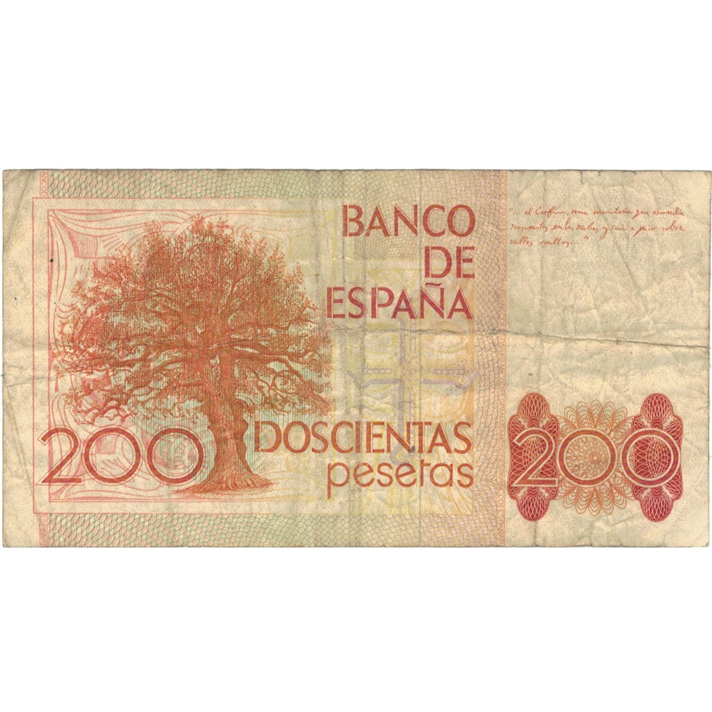 Banknote, Spain, 200 Pesetas, 1980, 1980-09-16, KM:156, VF(20-25)