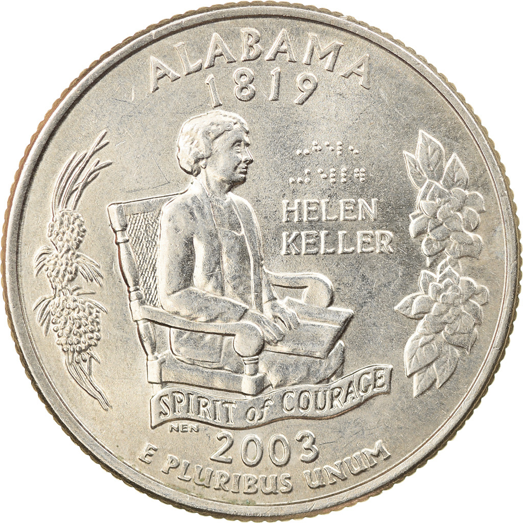 Coin, United States, Alabama, Quarter, 2003, U.S. Mint, Denver,